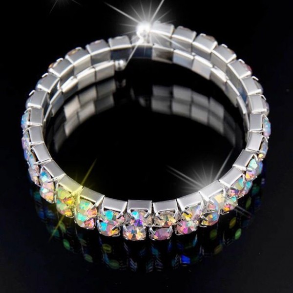 Rainbow colorful rhinestones girls women's competition latin ballroom ...