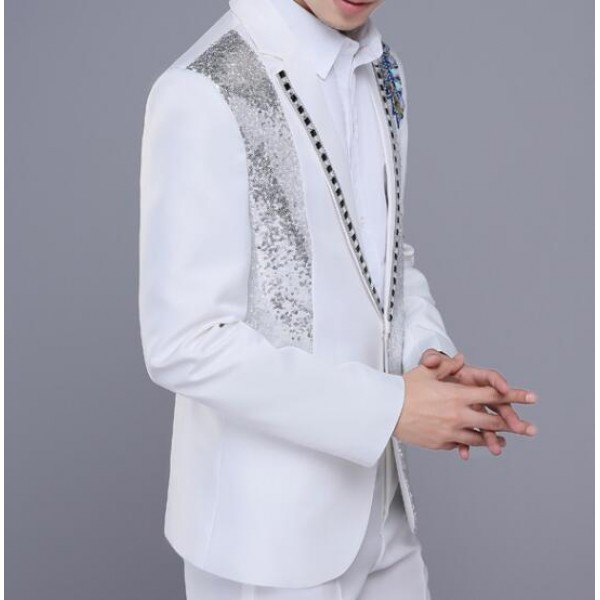 Men New style fashion black red male singer DJ slim gentleman party dj ...