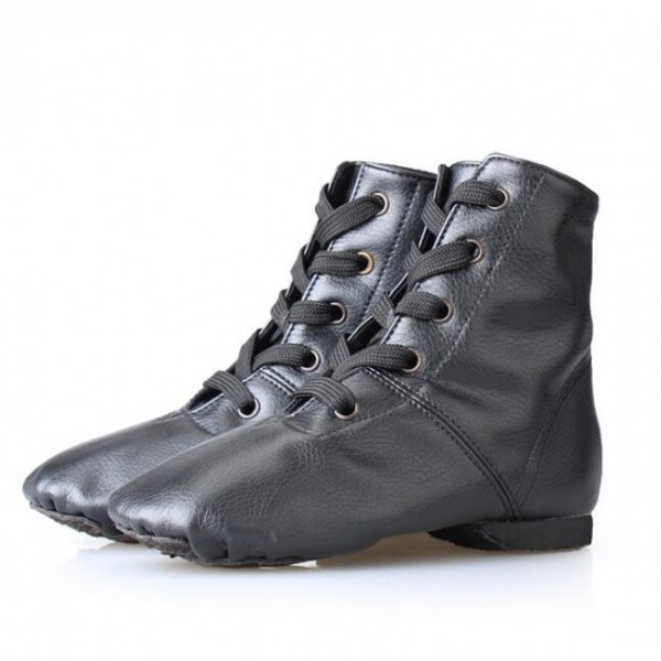 Black jazz dance boots men's women's competition stage performance ...