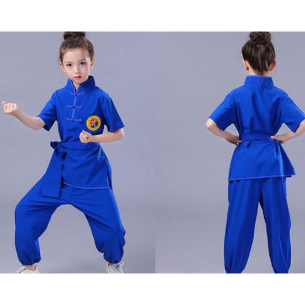 kids Chinese folk Traditional dragon Wushu Costumes Martial Arts ...
