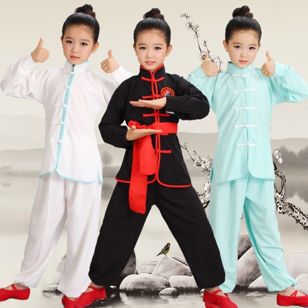 Girls Kung Fu Taichi Uniforms : Children Chinese Wushu Costumes boys ...