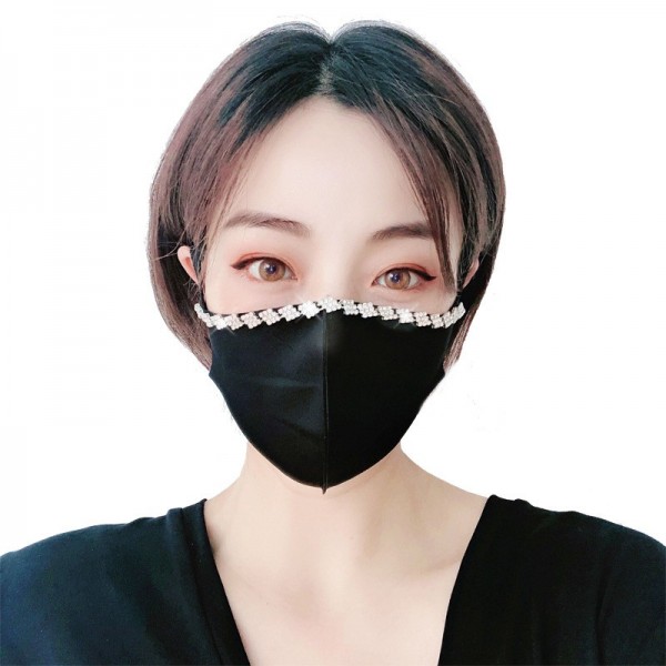 3pcs Bling rhinestones reusable face masks for women fashion night club ...