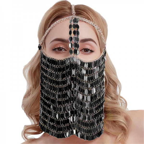 3PCS Bling face masks belly dance Masquerade mask party alloy jewelry ...