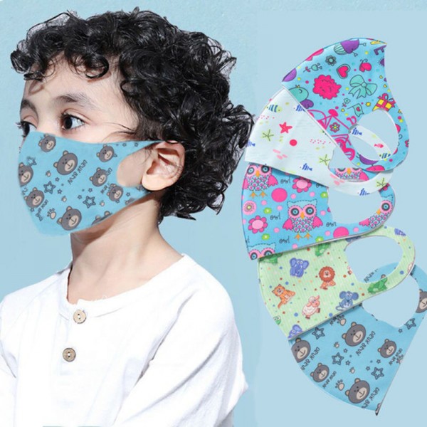2PCS kids reusable face masks cartoon breathable summer mouth masks for boy