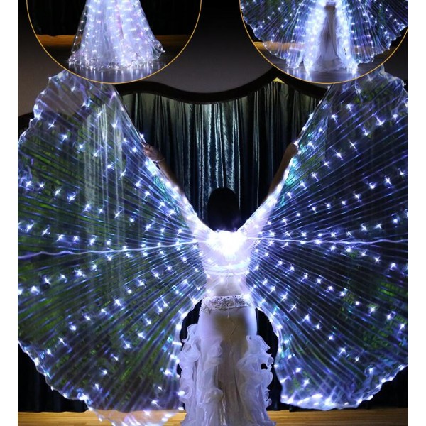 Women's led light belly dance wings belly dance props stage performance ...