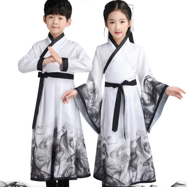 Hanfu korean kimono dresses Children stage performance confucisus ...
