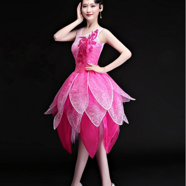 Singer gogo dancers cheer leaders modern dance outfits fairy pink green ...