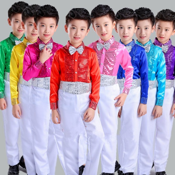 Boys jazz dance costumes modern dance singers chorus school competition ...