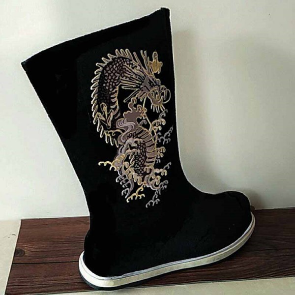 Men's chinese ancient traditional hanfu dance boots male stage ...