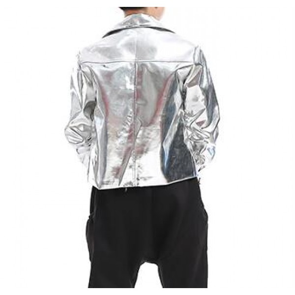Boy modern dance street hiphop dance jacket silver drummer singers gogo ...