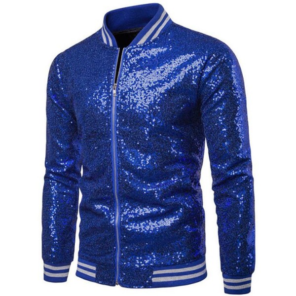 Men's jazz dance jacket paillette gold blue red silver hiphop modern ...