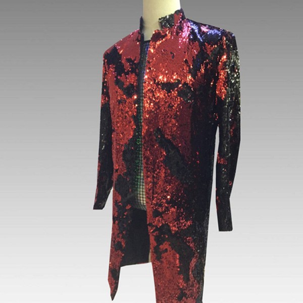 Men's singers chorus dj jazz dance long coats groomsmen blazers stage ...