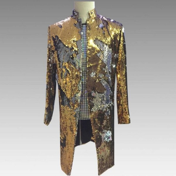 Men's singers chorus dj jazz dance long coats groomsmen blazers stage ...