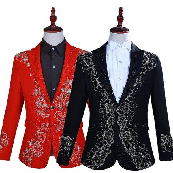 Men's singers host stage performance blazers chorus jackets male modern ...