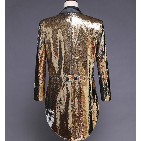 Men's jazz singers sequin coats modern dance magician host night club ...