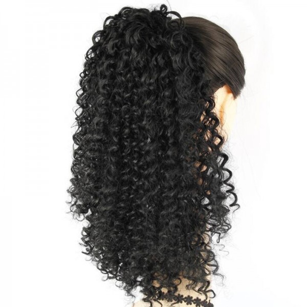 Like Afro Brazilian Kinky Curly Ponytail wig Clips for Women Bun ...