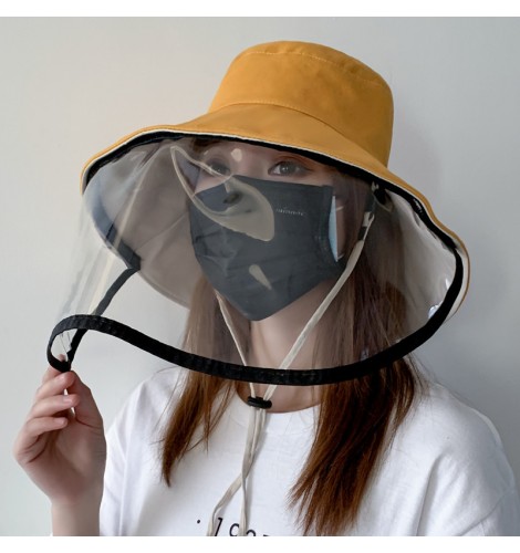outdoor Anti-spitting virus fisherman hat with face shield for women ...