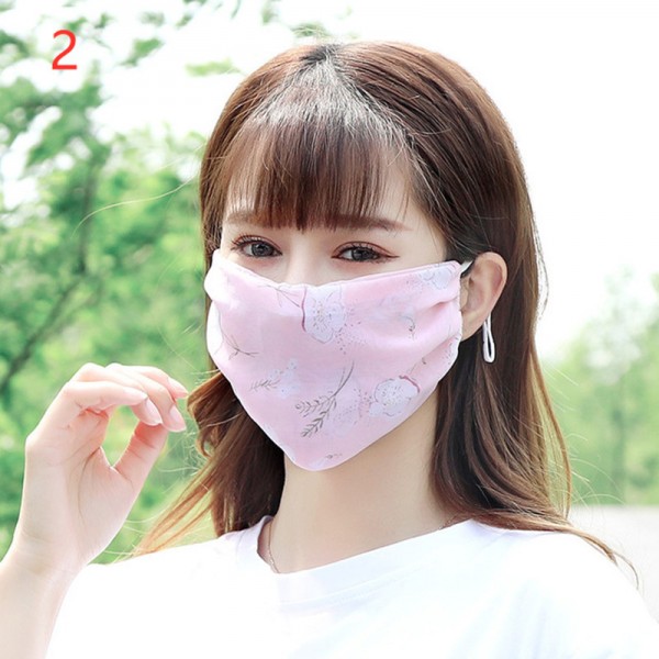 Floral reusable face mask for women dust proof breathable sunscreen ...