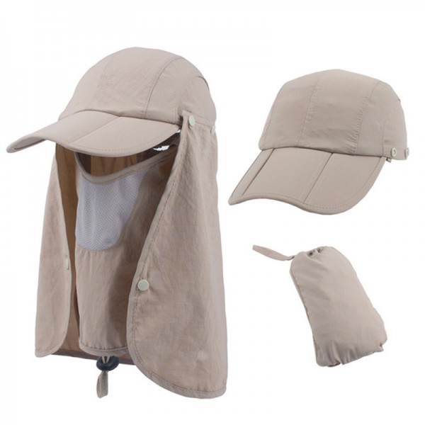 Adult summer Outdoor riding anti UV sunscreen cap breathable full face ...