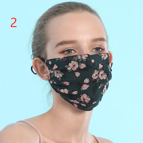 mulberry silk reusable floral face masks for women breathable summer ...