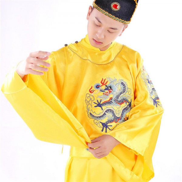 Men's Folk Dance Costumes : Ming Dynasty Emperor film cosplay Dragon ...