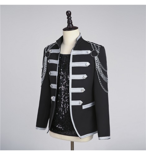 Men's youth group dancers jazz dance stage performance red black ...