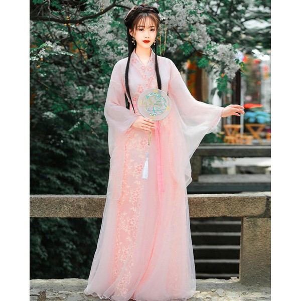 Sakura Hanfu fairy dress for women's chinese ancient folk costume ...