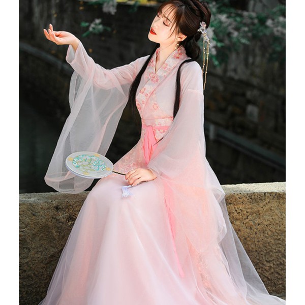 Sakura Hanfu fairy dress for women's chinese ancient folk costume ...