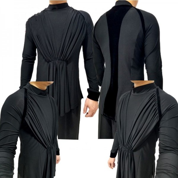 Men 's male latin ballroom dance shirts modern latin ballroom stage ...