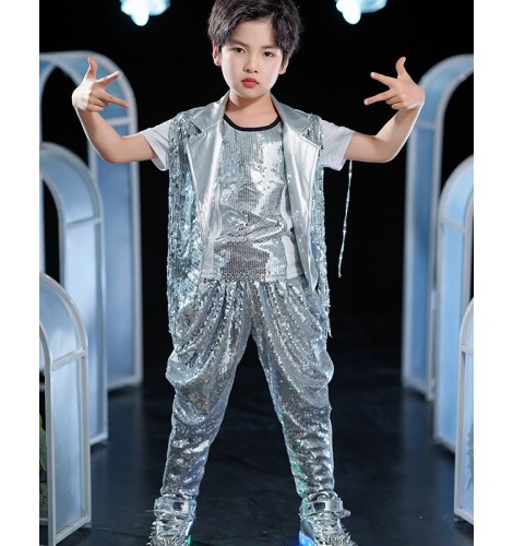 Boys kids hiphop street jazz dance outfits rapper singers gogo dancers ...