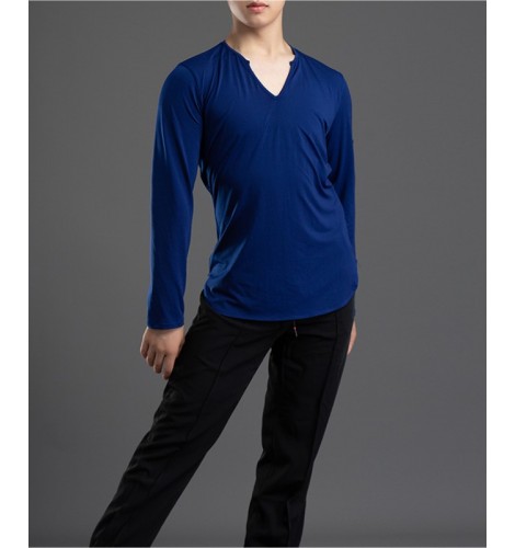 Latin Ballroom Dance Shirts For Men Youth Waltz Tango Flamenco training ...