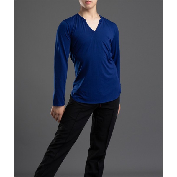 Latin Ballroom Dance Shirts For Men Youth Waltz Tango Flamenco training ...