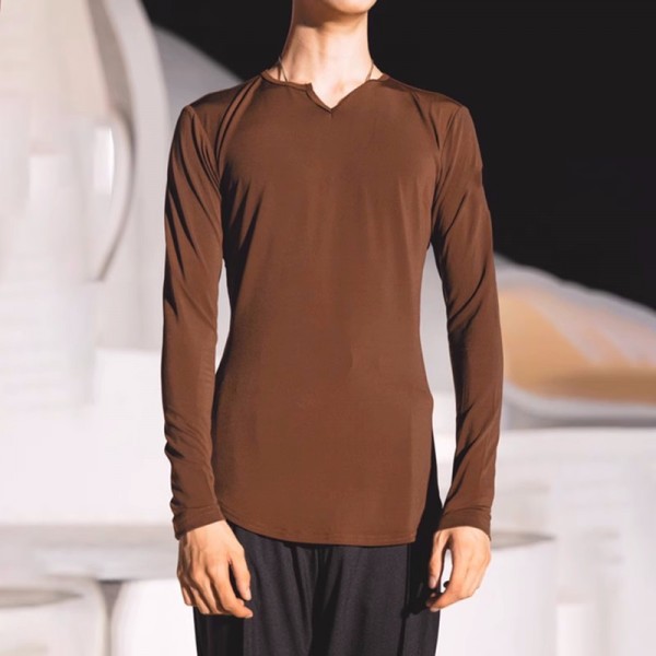 Latin dance Shirts for men youth juvenile ballroom salsa rumba chacha ...