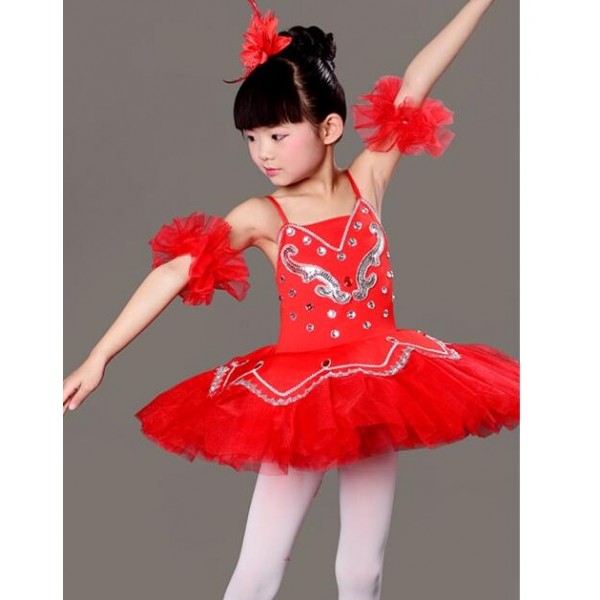 Children Ballet Dance Wear : Black red yellow fuchsia hot pink white ...