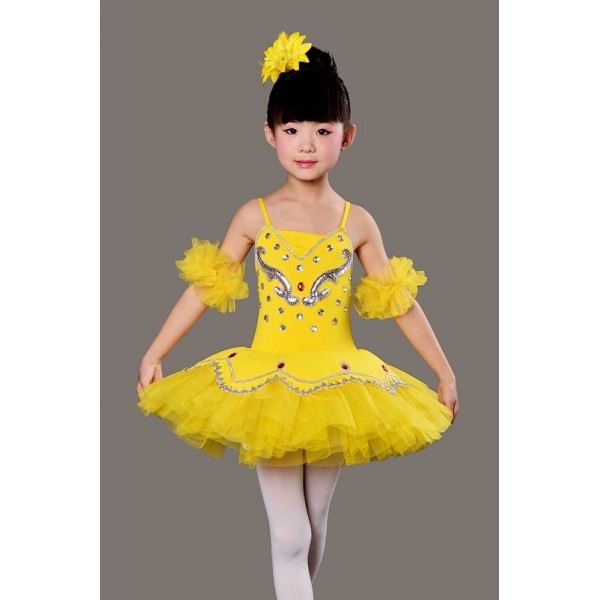 Children Ballet Dance Wear : Black red yellow fuchsia hot pink white ...